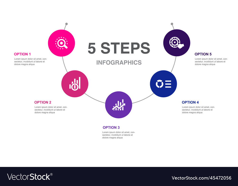 Analytics data visualization linear graph info Vector Image