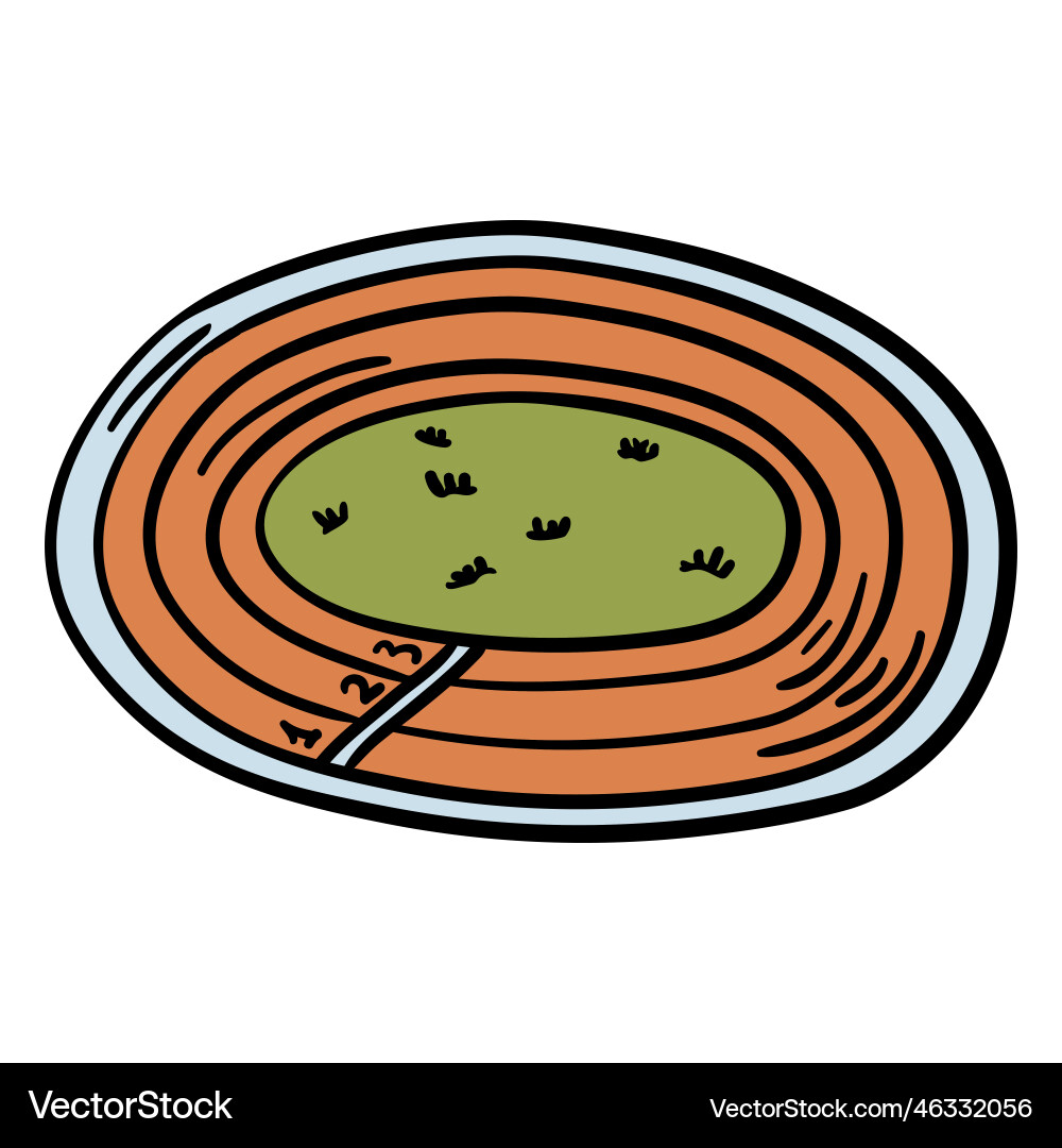 Athletics track and field hand drawn Royalty Free Vector