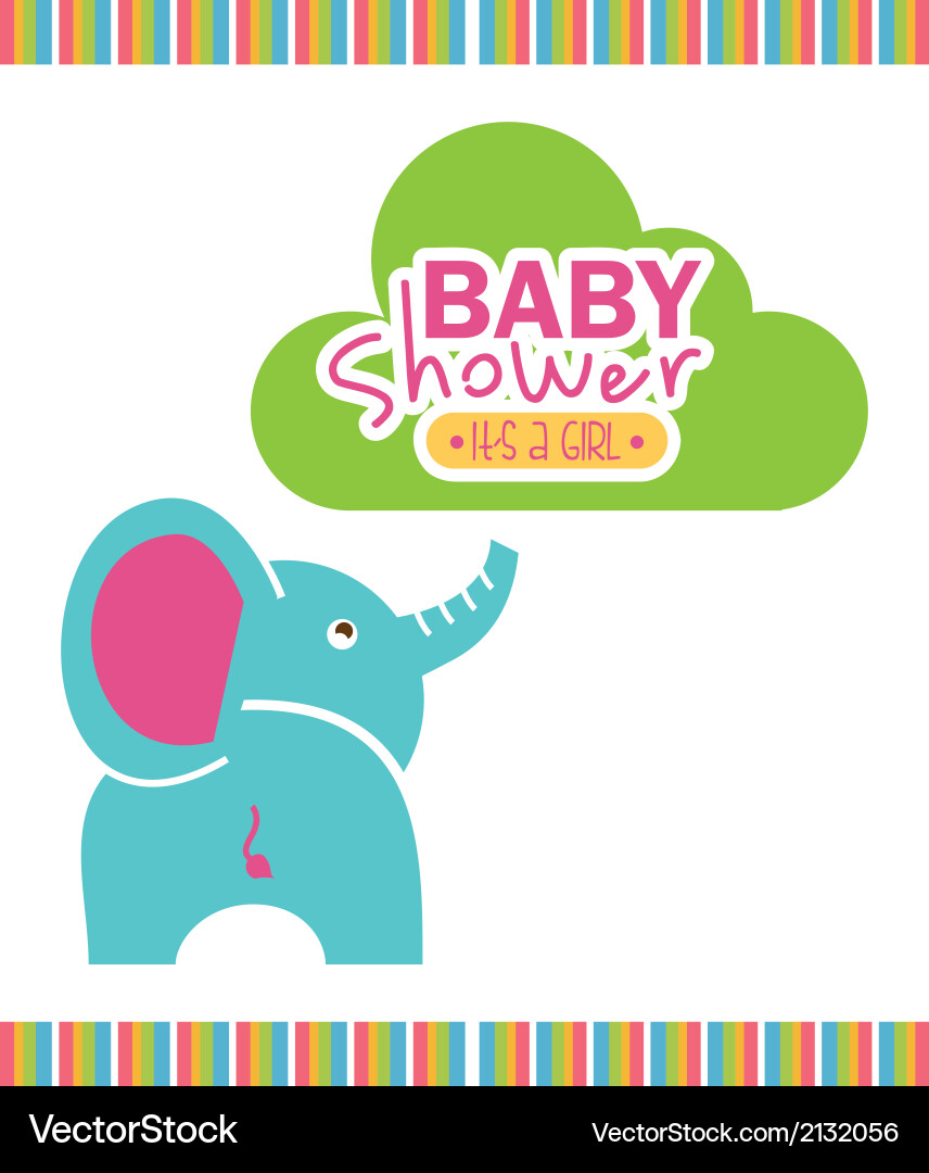 Baby shower design over white background Vector Image