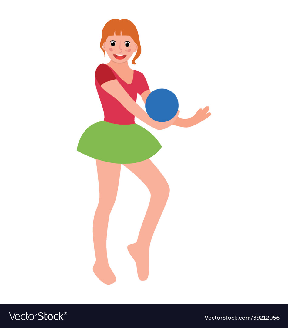 Ball exercise Royalty Free Vector Image - VectorStock