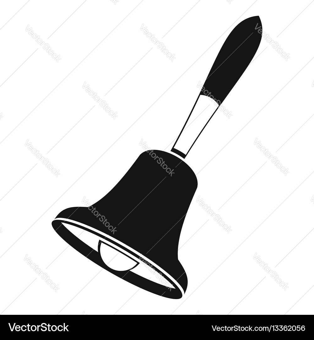 Bell icon simple style Royalty Free Vector Image