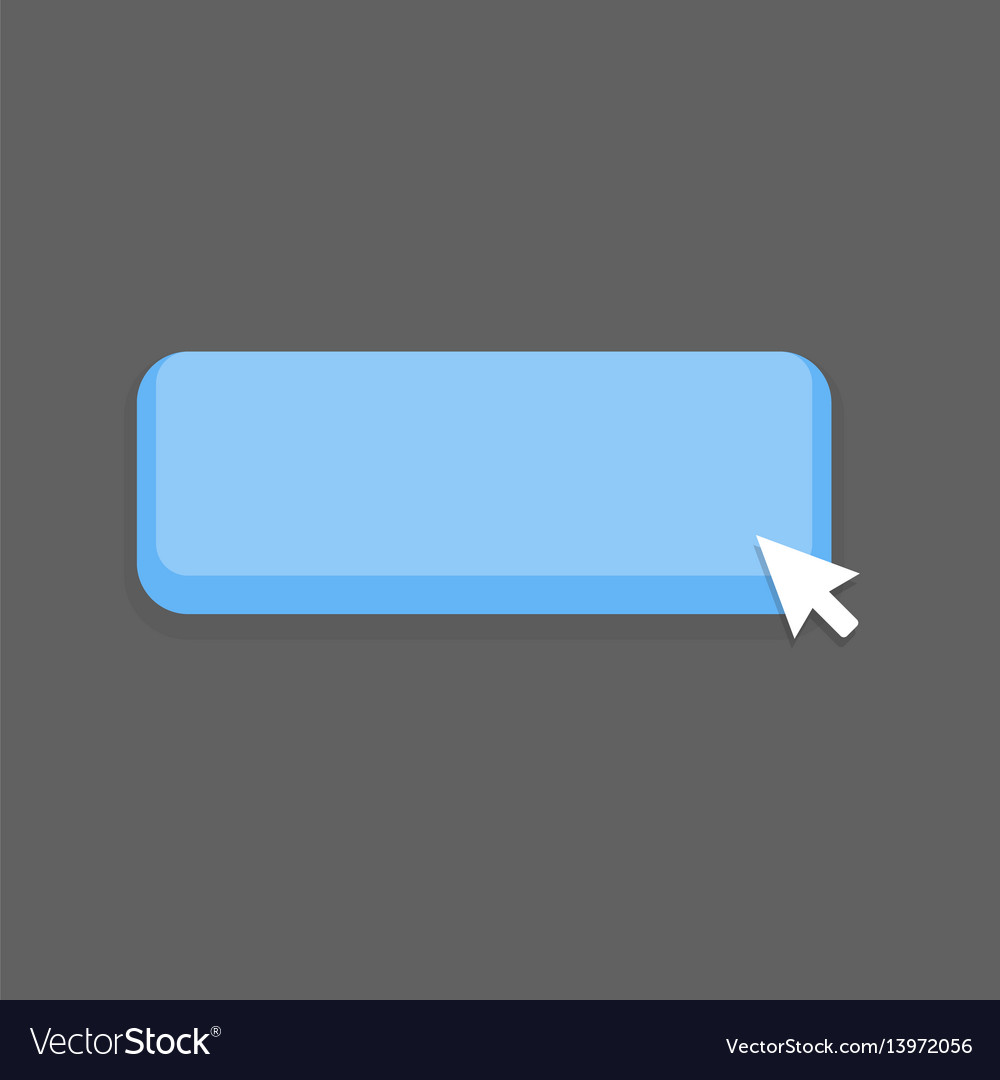 Blue button mouse click Royalty Free Vector Image