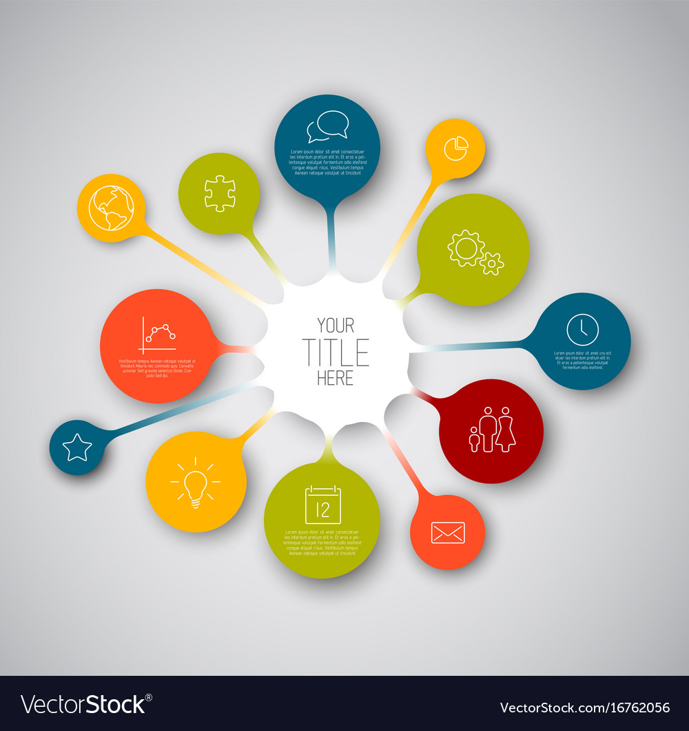 Colorful infographic timeline report template Vector Image