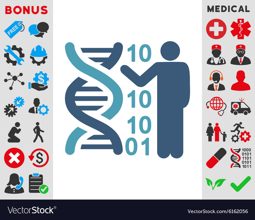 Dna code report icon Royalty Free Vector Image