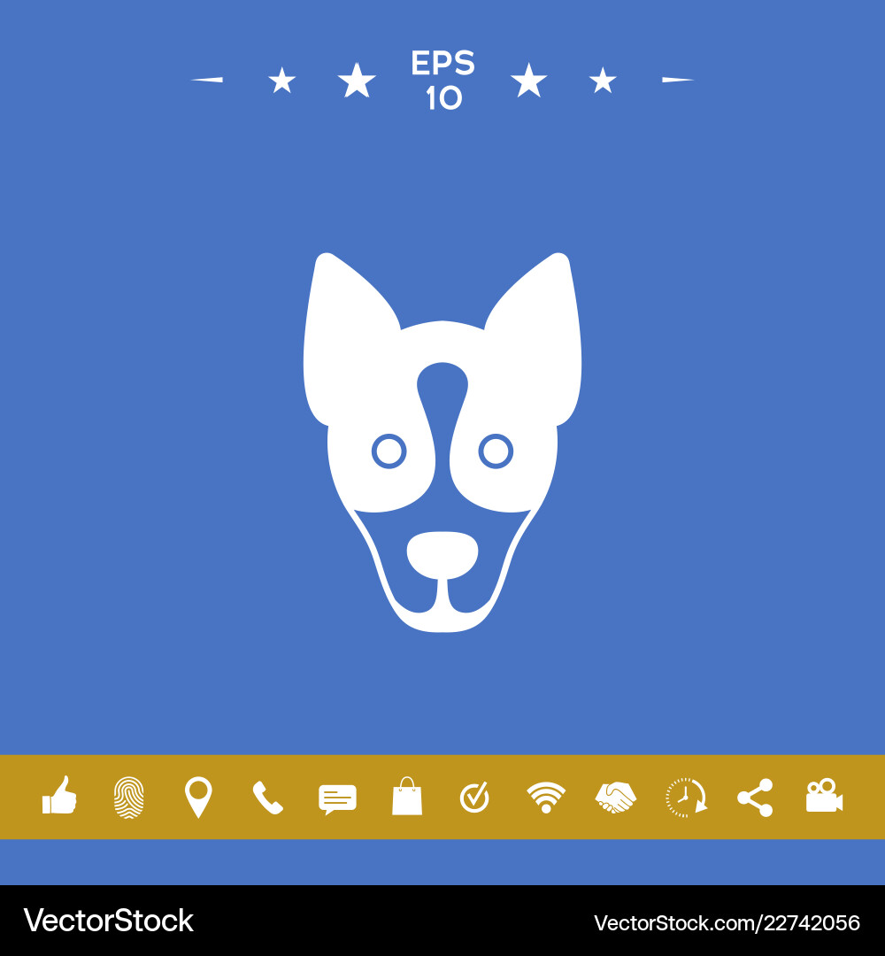 Dog - logo symbol protect sign Royalty Free Vector Image