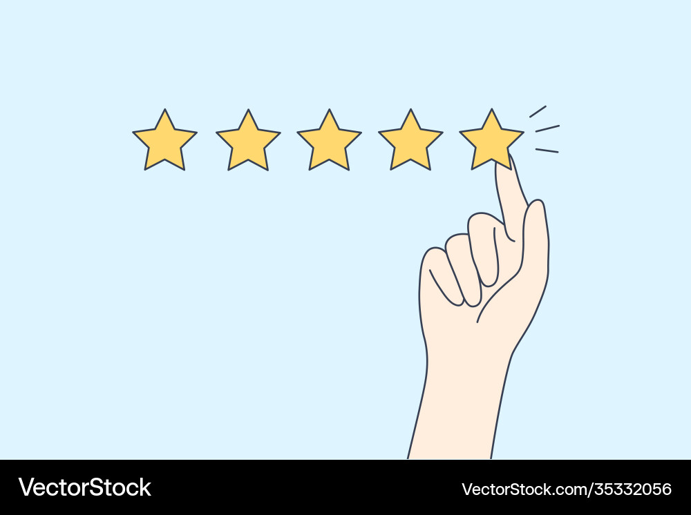 Excellent rating perfect service and customer Vector Image