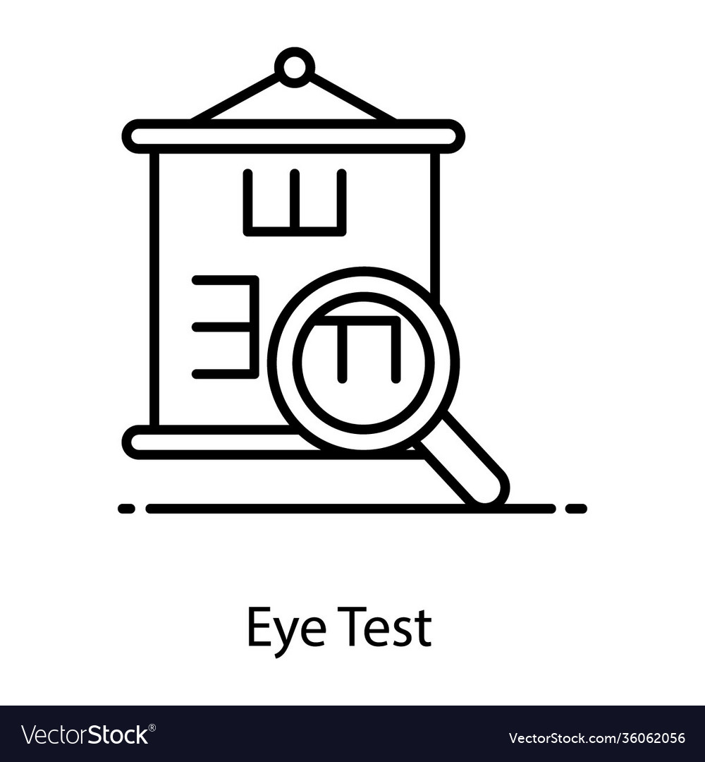 Eye test Royalty Free Vector Image - VectorStock