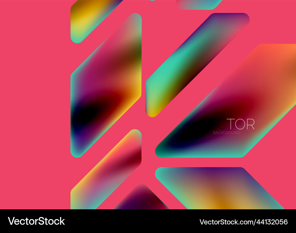 Fluid color dynamic geometric shapes abstract Vector Image