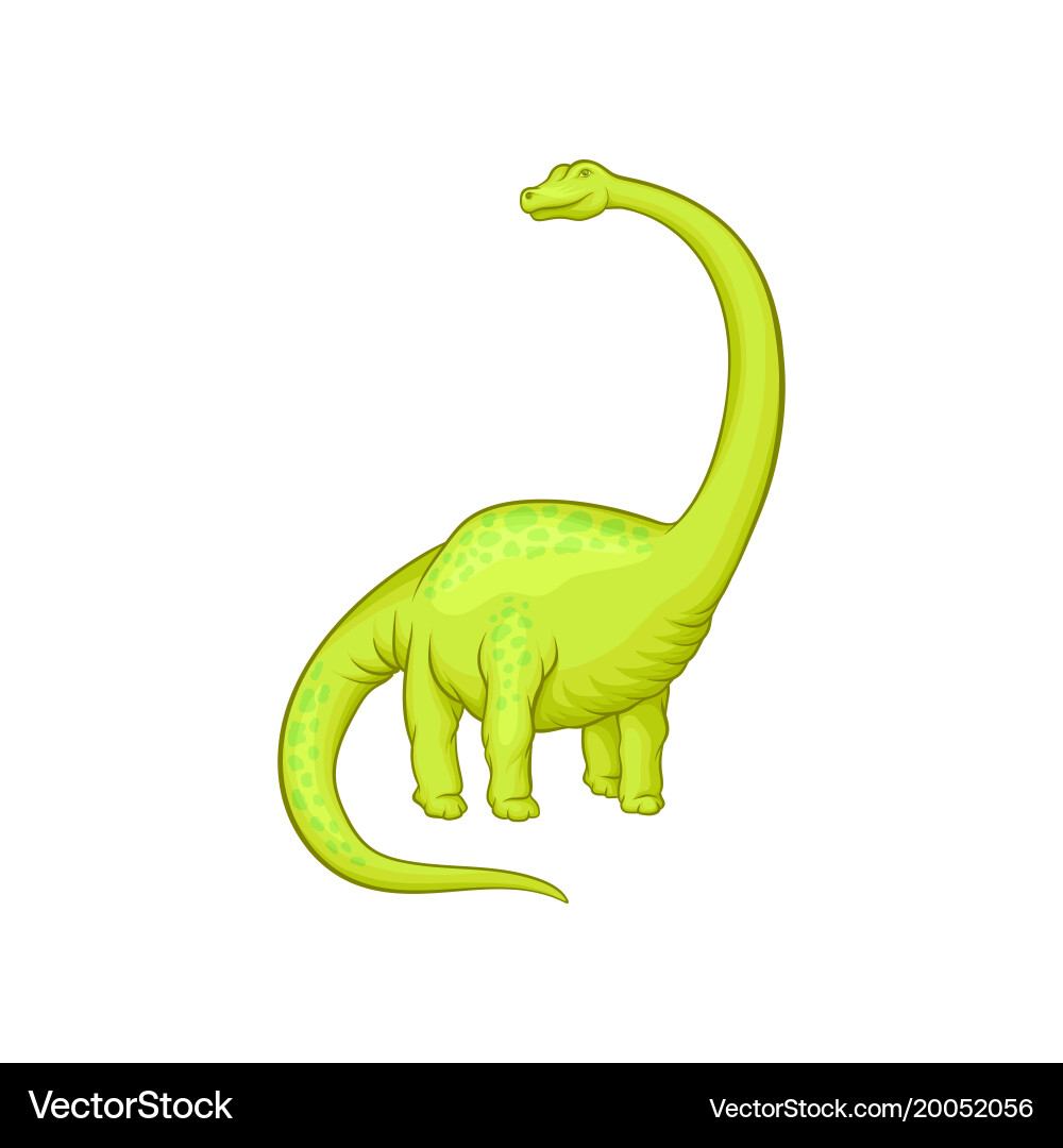 Giant mamenchisaurus with long neck tail and Vector Image