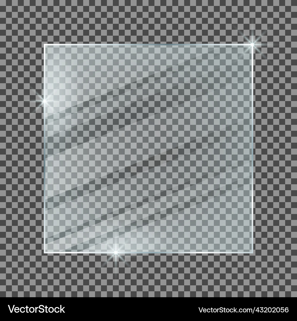 Glass plate isolated on a transparent background Vector Image