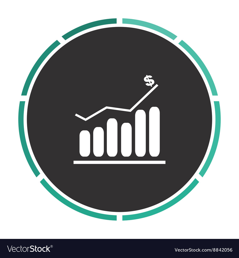 Graph computer symbol Royalty Free Vector Image