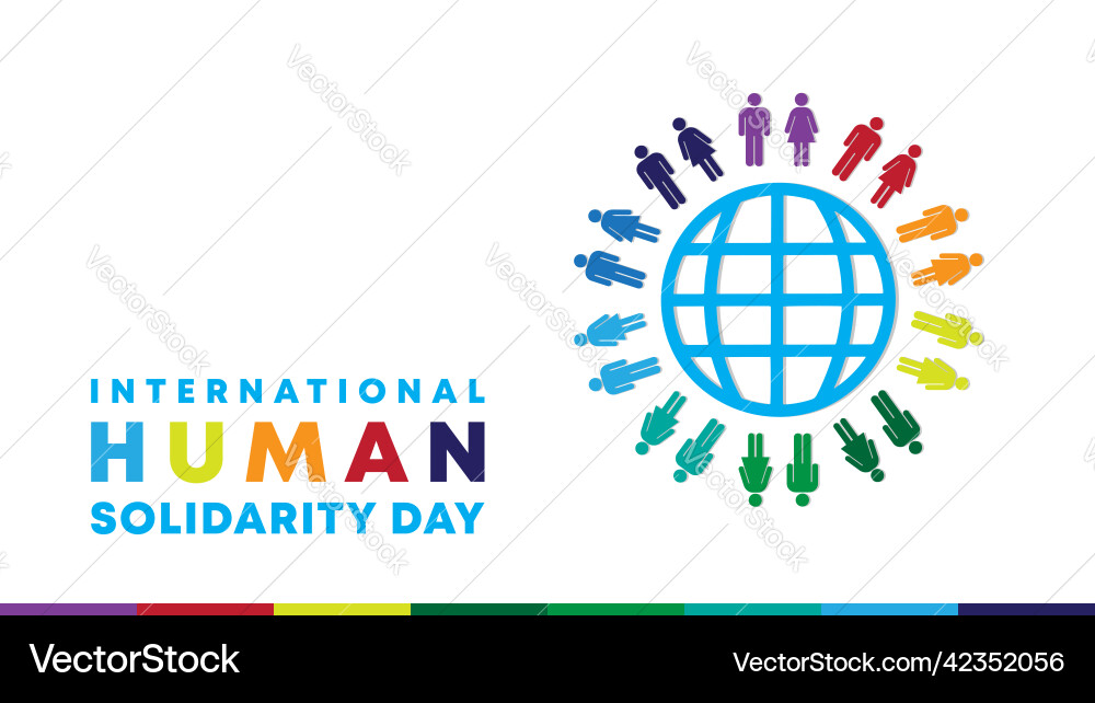 International human solidarity day Royalty Free Vector Image