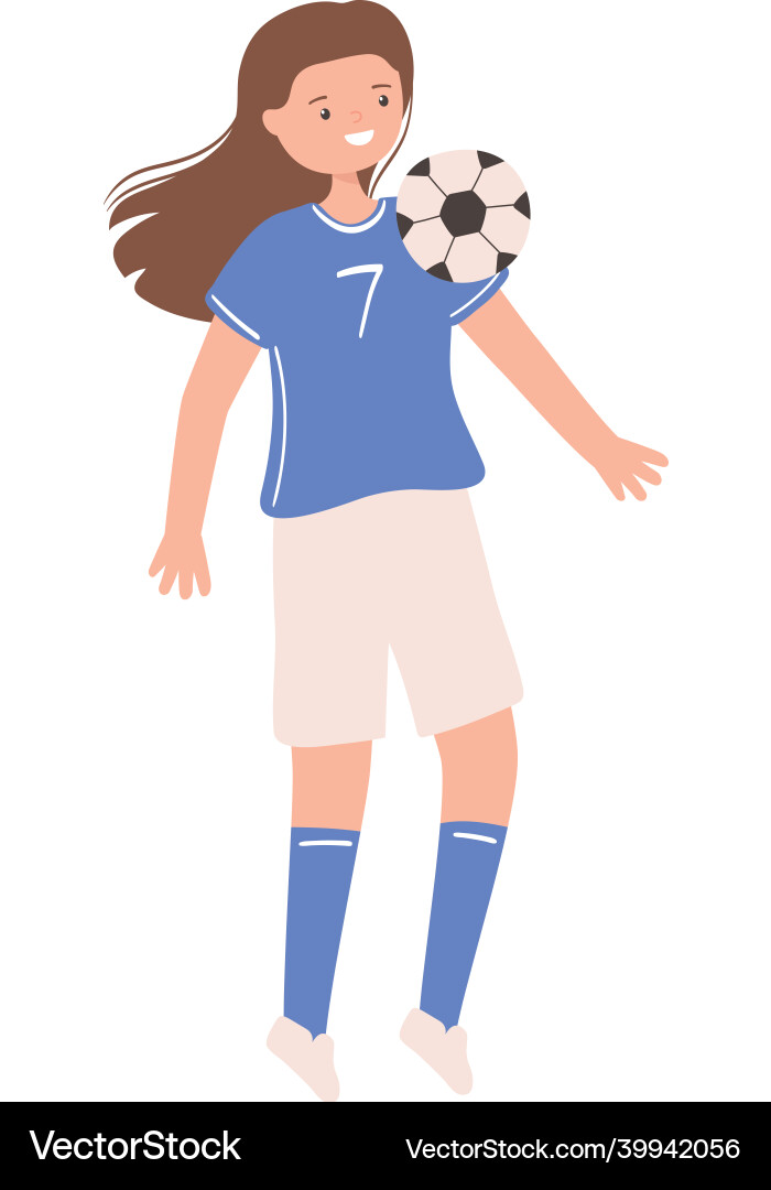 Player girl soccer Royalty Free Vector Image - VectorStock