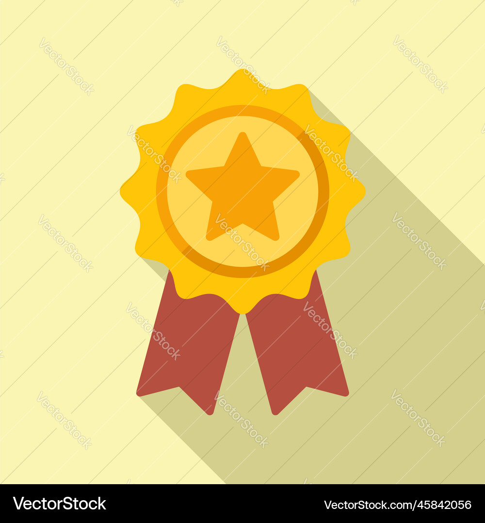 Ranking emblem icon flat medal award Royalty Free Vector