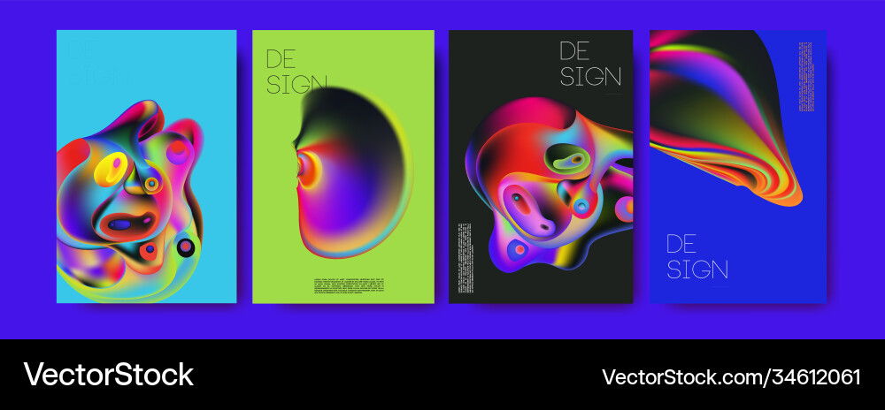 Abstract colorful liquid and fluid colors Vector Image