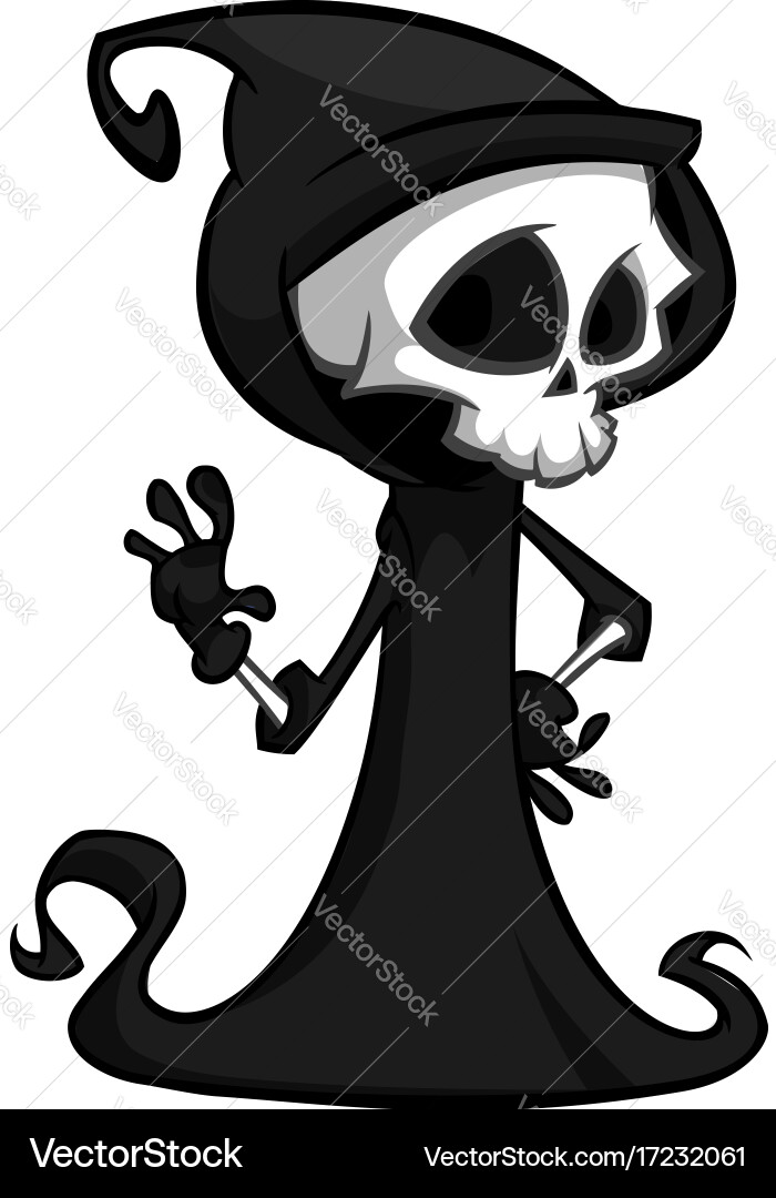 Cartoon of grim reaper Royalty Free Vector Image