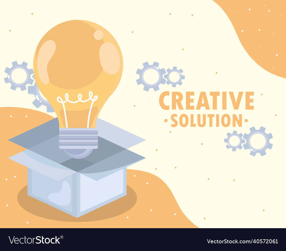 Creative solution think Royalty Free Vector Image