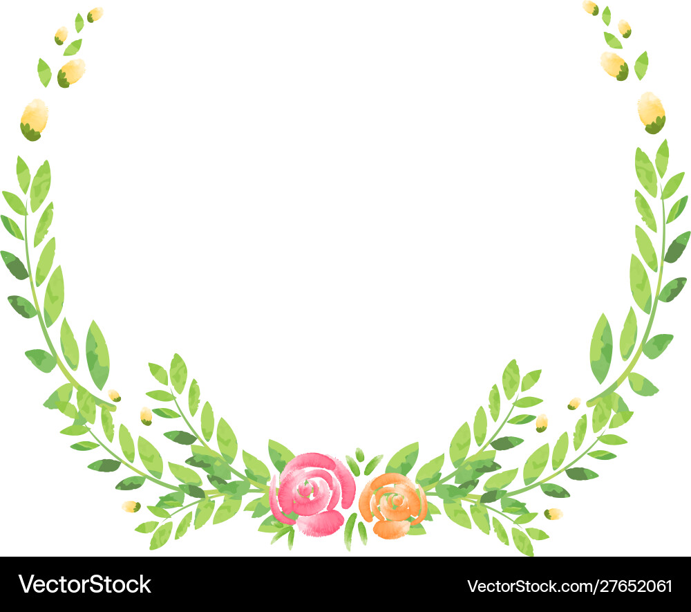 Frame design with flowers and leaves Royalty Free Vector