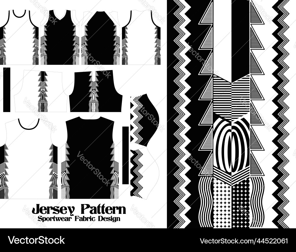 Jersey apparel sport wear sublimation pattern 25 Vector Image