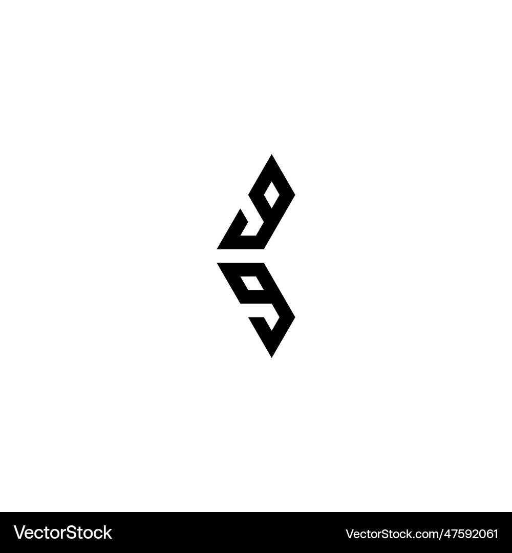 Letter gg arrow geometric symbol simple logo Vector Image
