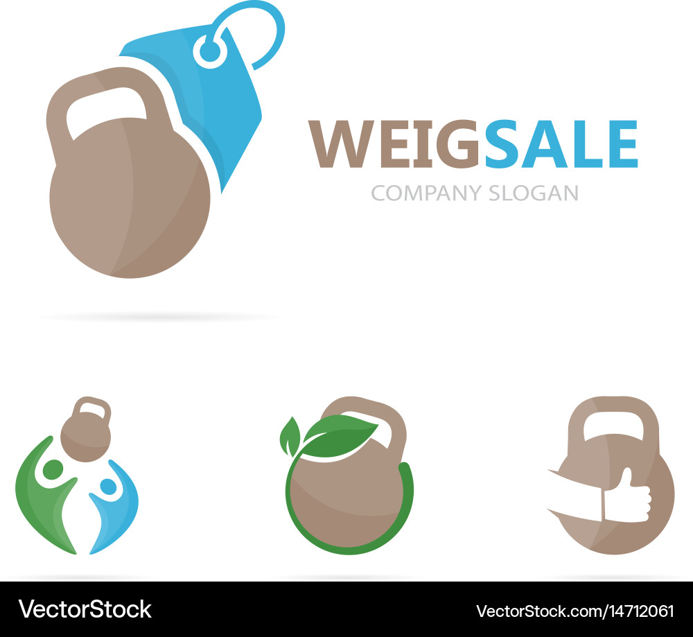 Sport and tag logo combination gym Royalty Free Vector Image