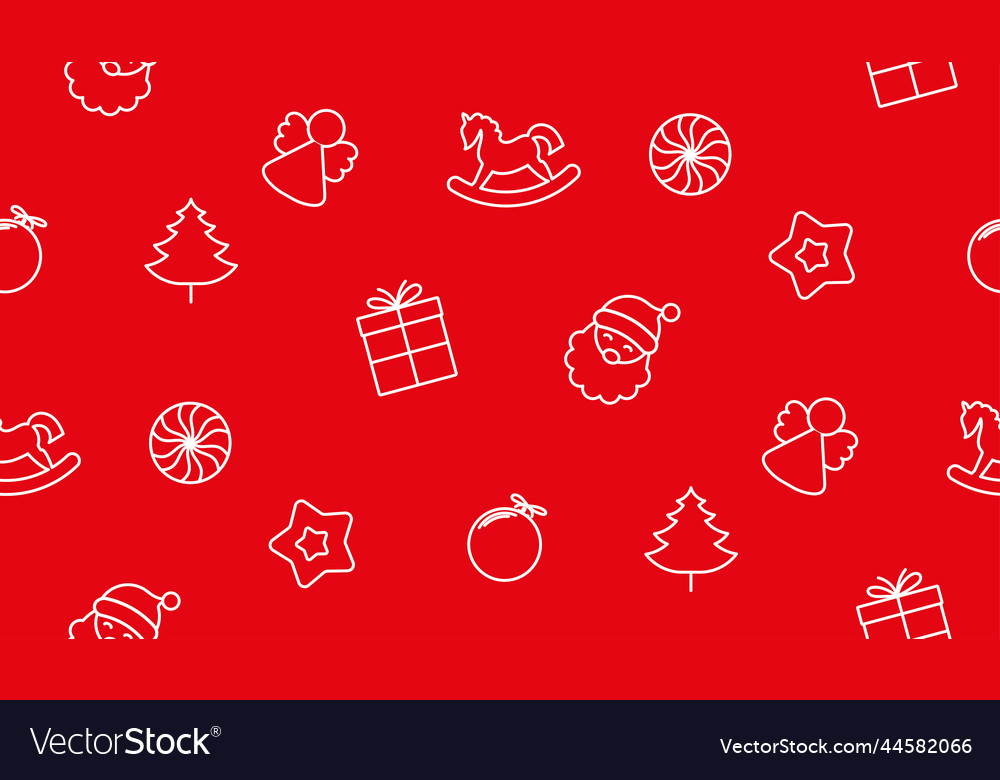 Christmas elements seamless pattern Royalty Free Vector