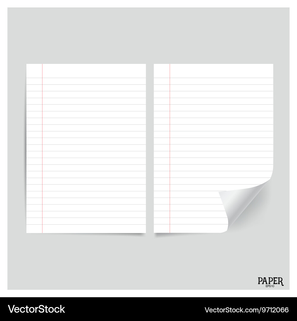 Collection of white papers ready for your message Vector Image