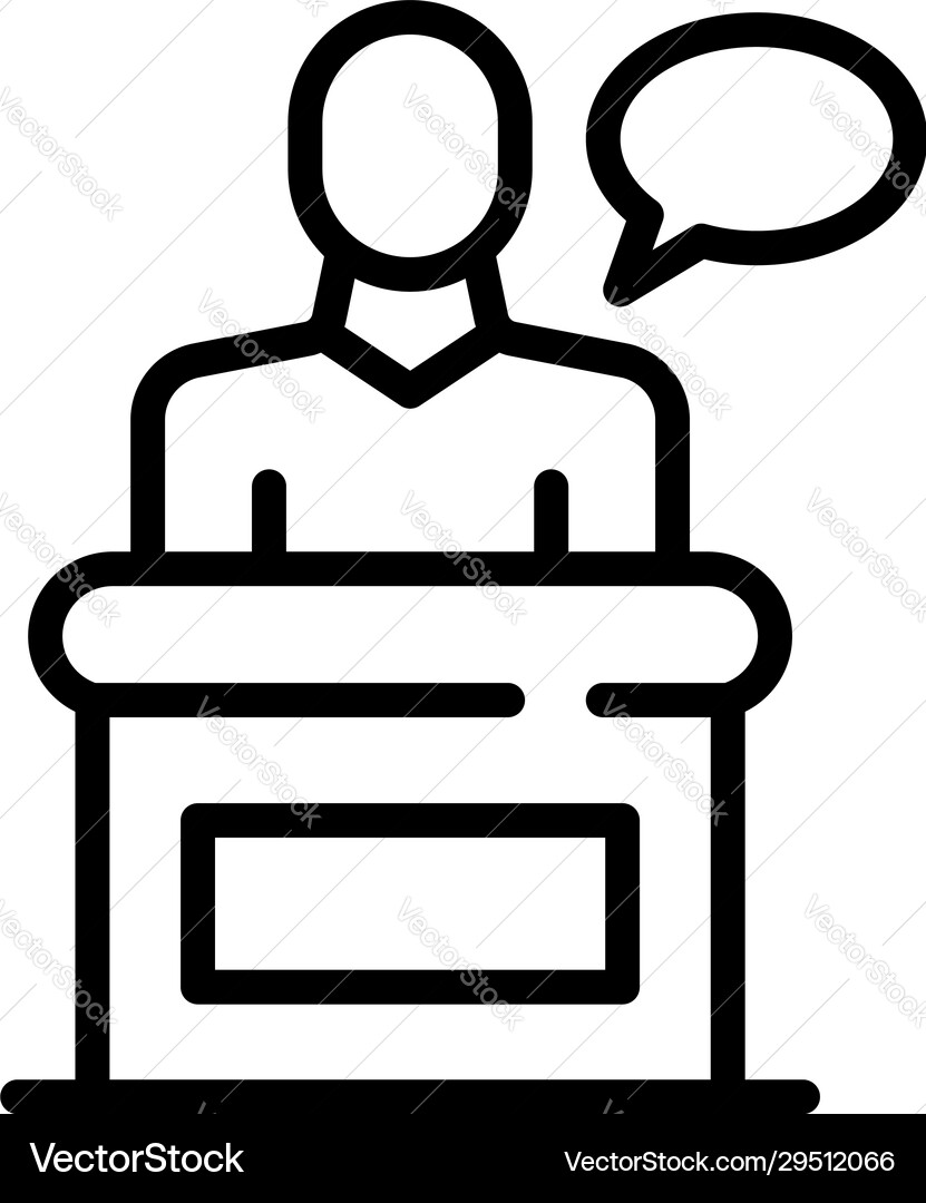 Divorce man speech icon outline style Royalty Free Vector