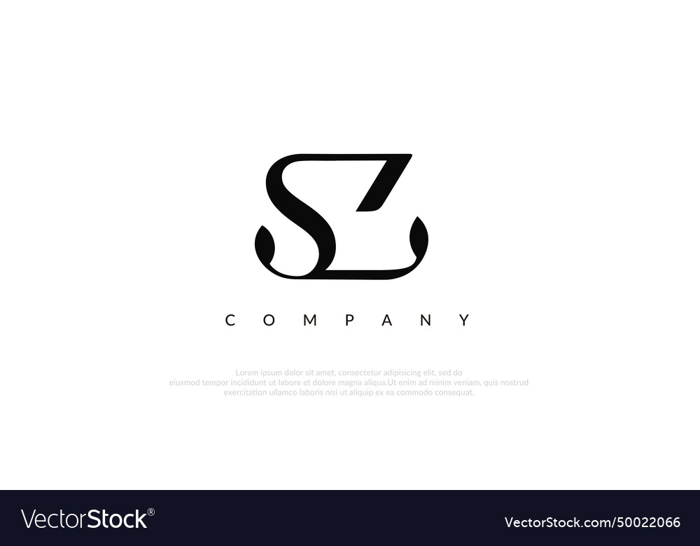 Initial sz logo design Royalty Free Vector Image