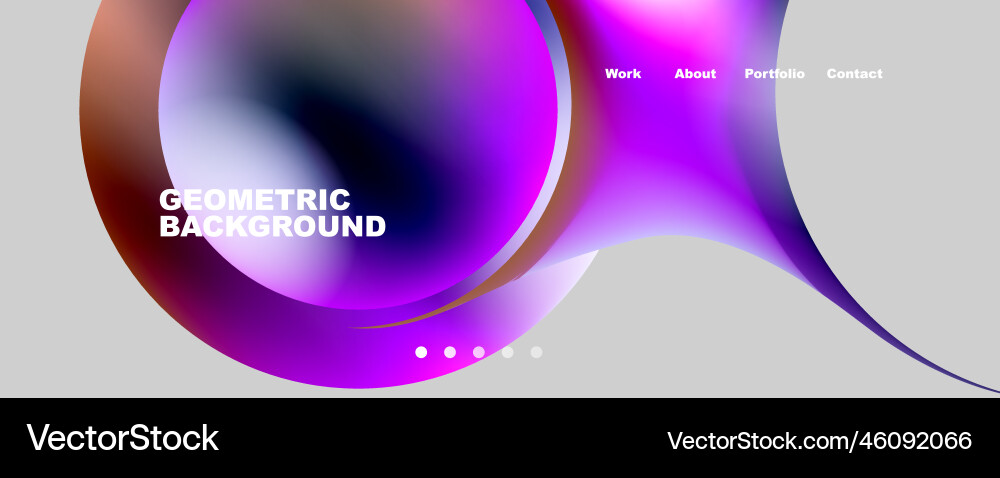 Round shapes and circles geometric abstract Vector Image