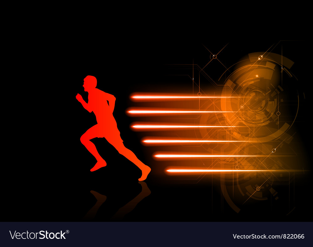 Runner modern background Royalty Free Vector Image