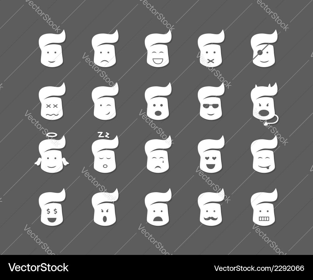 Set of different smiley icons Royalty Free Vector Image