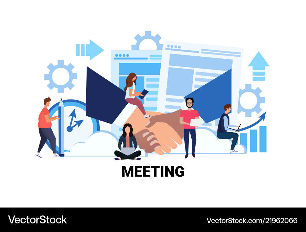 Team brainstorming business meeting concept Vector Image