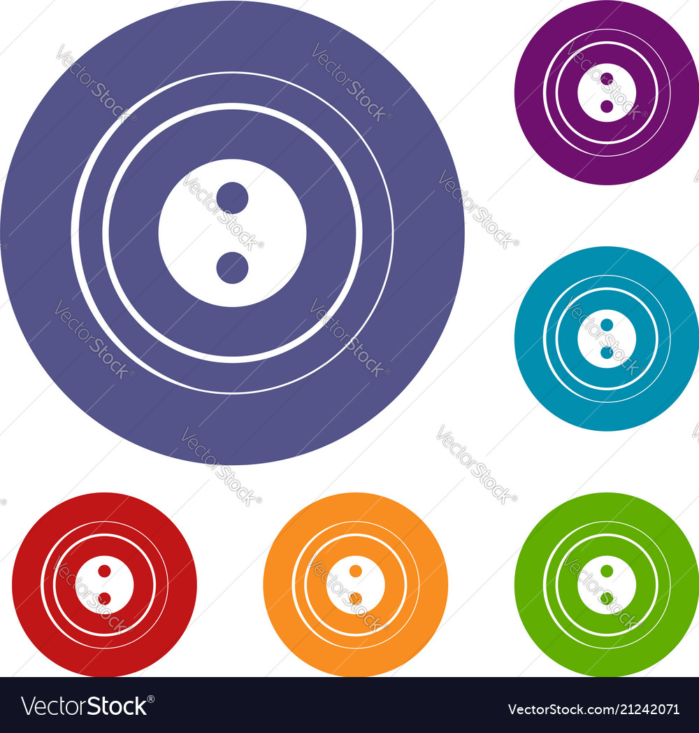 Button icons set Royalty Free Vector Image - VectorStock