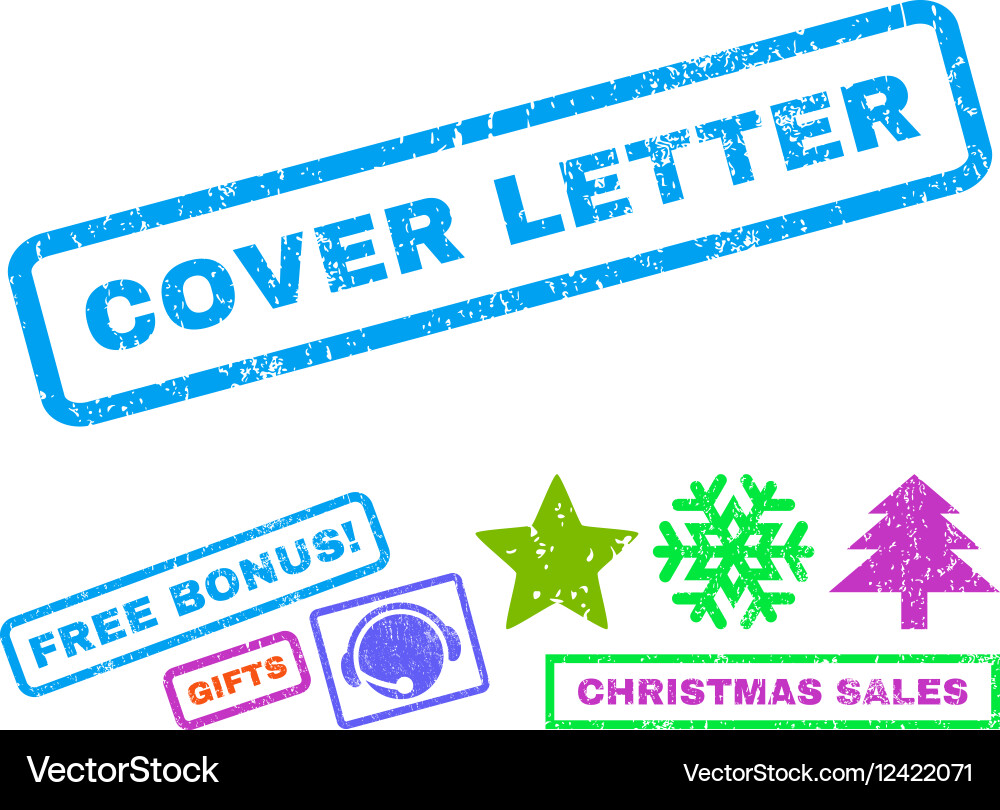 Cover letter rubber stamp Royalty Free Vector Image