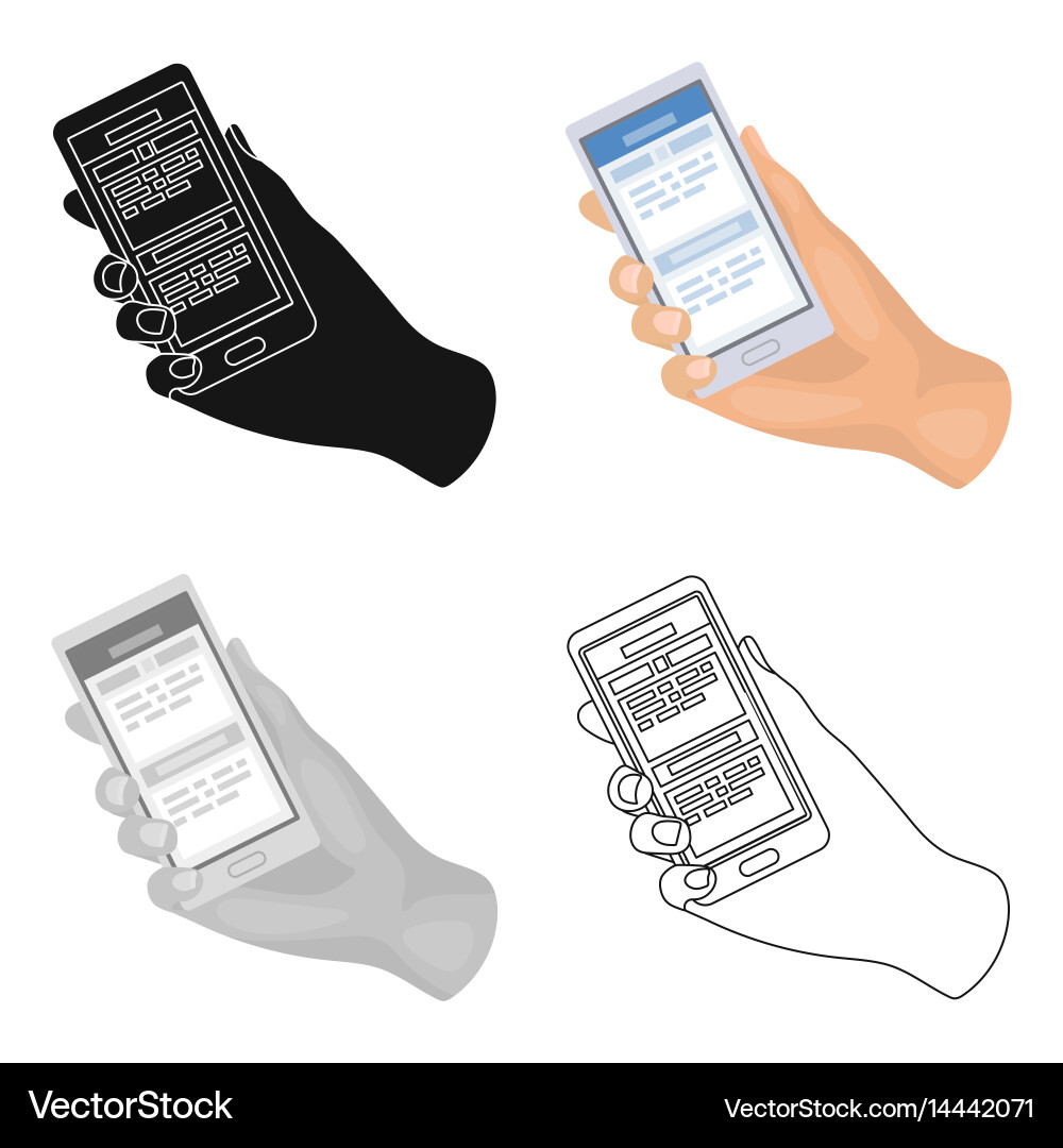 Mobile translator icon in cartoon style isolated Vector Image