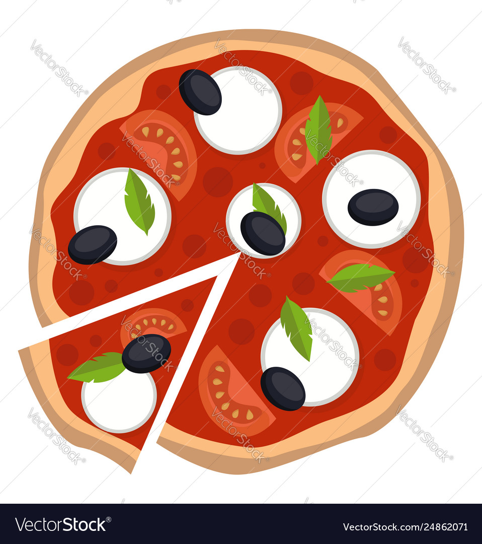 Mozzarella pizzaprint Royalty Free Vector Image