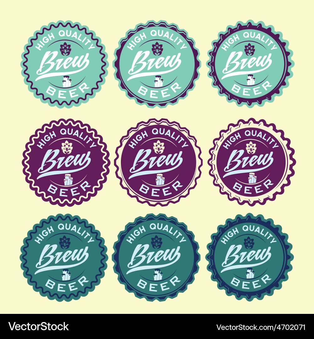Set of vintage beer labels Royalty Free Vector Image
