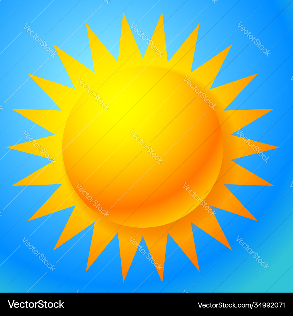 Sun clip-art graphics logo symbol or icon Vector Image