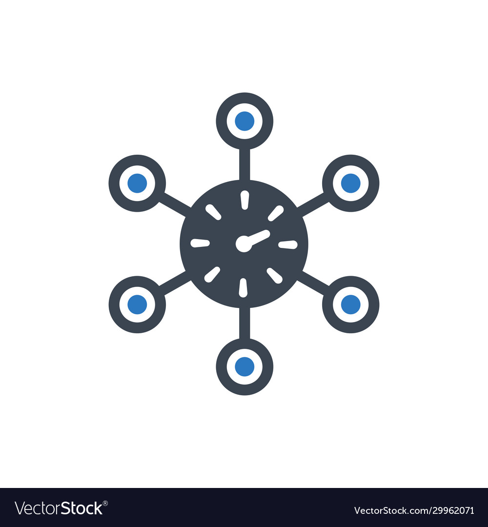 Time network icon Royalty Free Vector Image - VectorStock