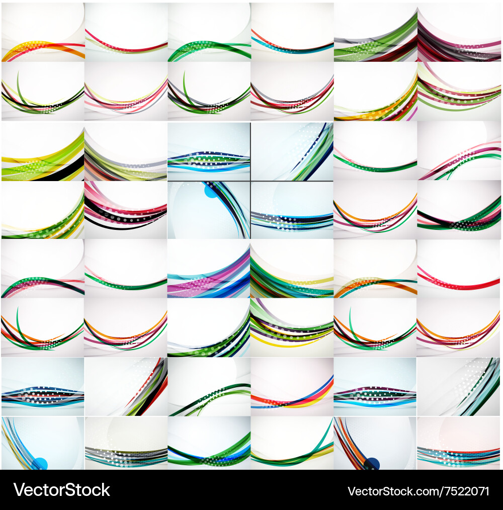 Universal huge mega set of abstract backgrounds Vector Image