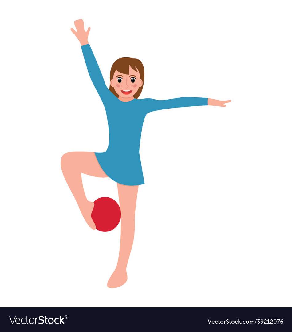 Ball exercise Royalty Free Vector Image - VectorStock