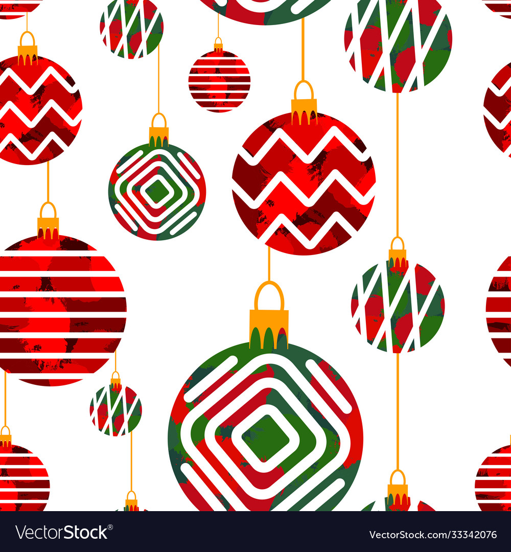 Christmas balls pattern Royalty Free Vector Image