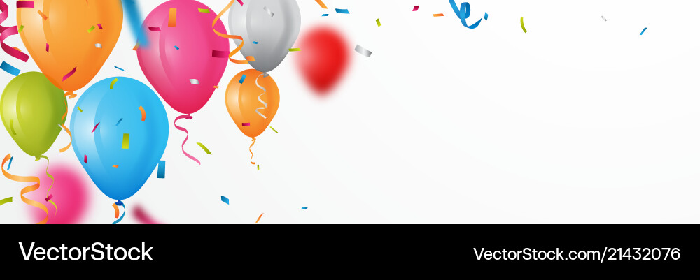 Colorful birthday banner with bunting flags Vector Image