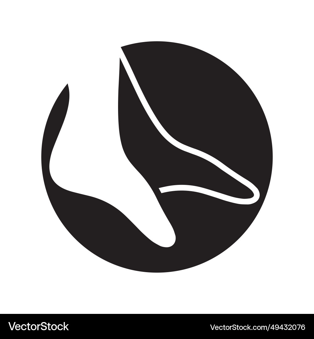 Foot and care icon logo template ankle Royalty Free Vector