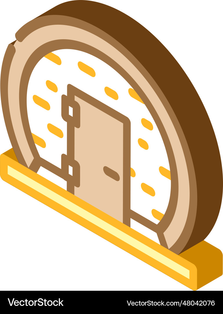 Glamping tent comfort isometric icon Royalty Free Vector