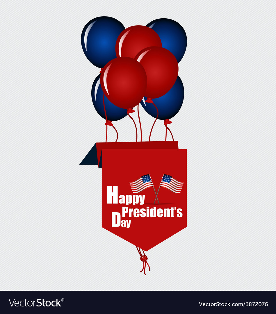 Happy presidents day banner design Royalty Free Vector Image