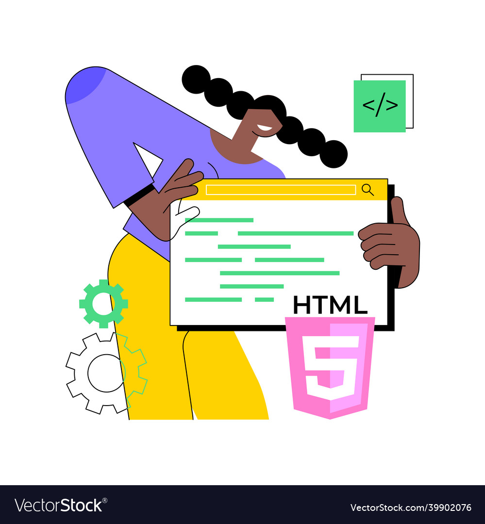 Html5 website development abstract concept Vector Image