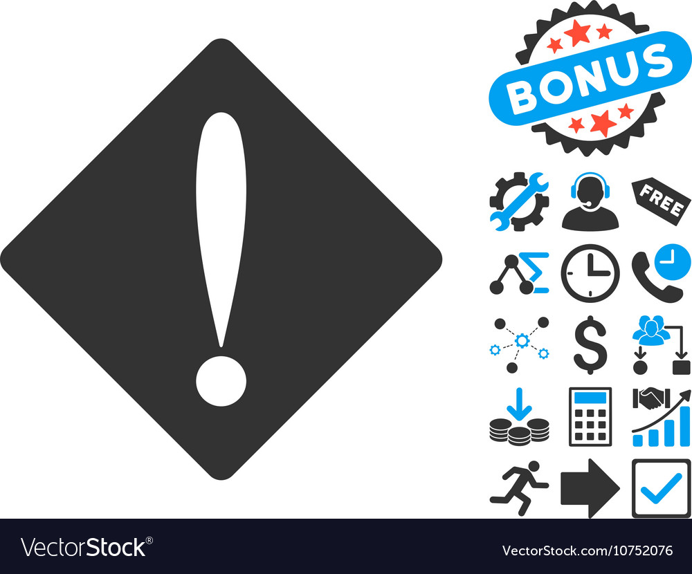 Problem flat icon with bonus Royalty Free Vector Image