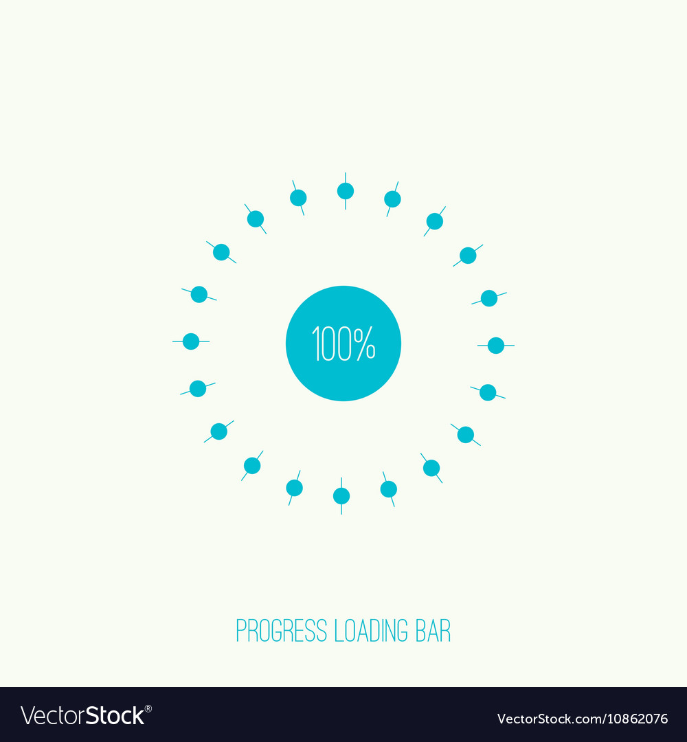 Round loader bar Royalty Free Vector Image - VectorStock